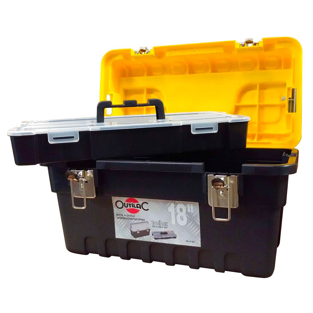 Empty Toolbox 18" (458 × 233 × 247mm) | OUTILAC | ODM