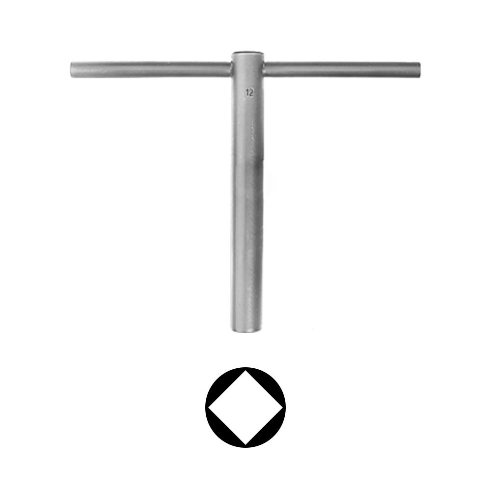 Clé carrée 4 pans femelle longue din904l 5