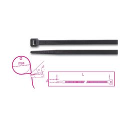 Bandes de reliure en nylon, noires, résistantes aux uv. BMN3776 | BETA ...