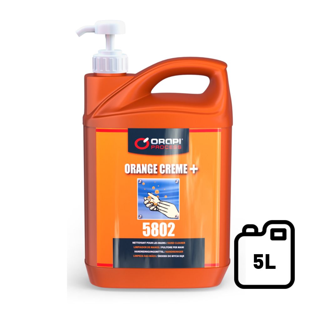 5802 Nettoyage des mains orange creme + Jerrican 5 l