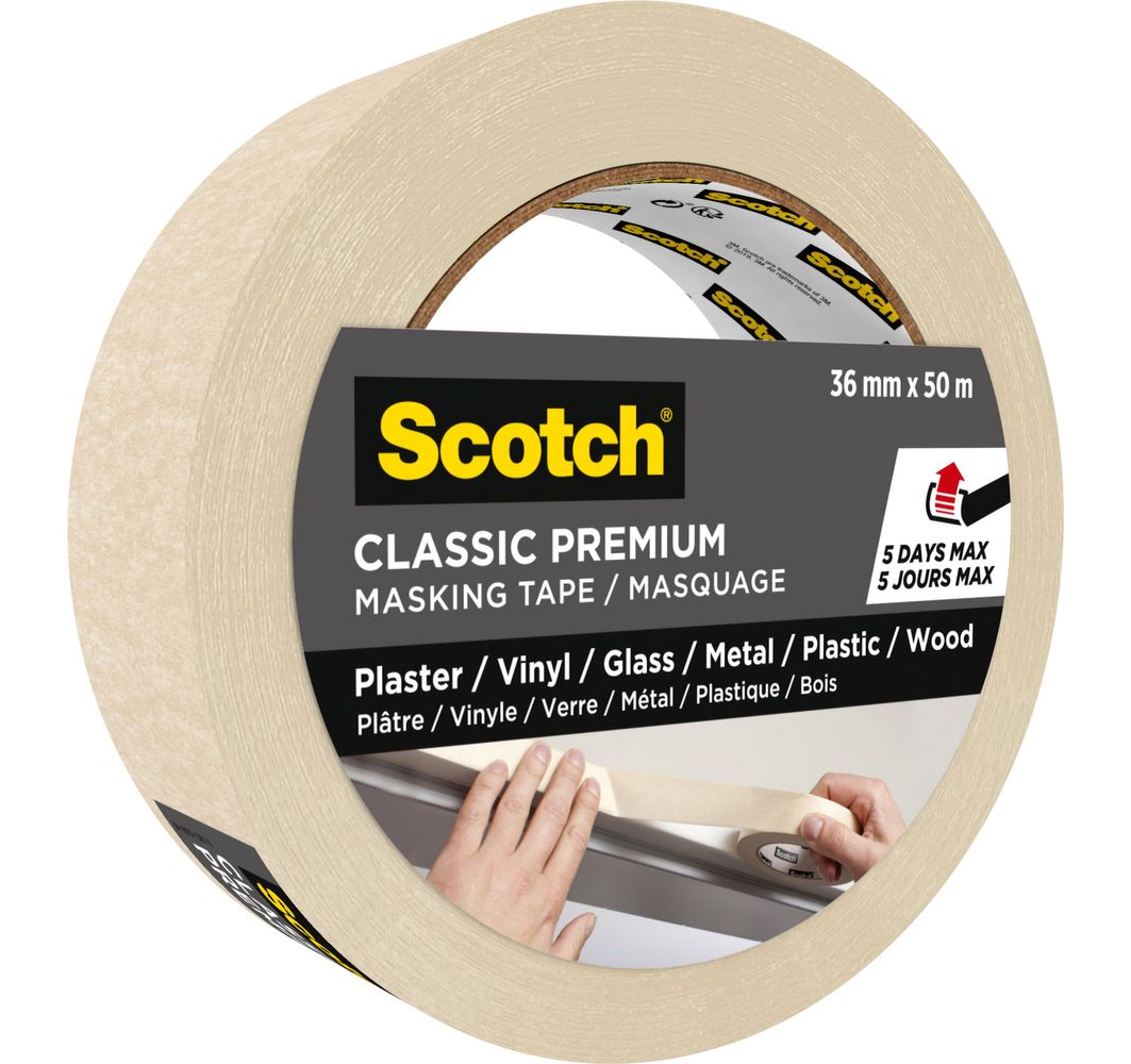 Scotch® Premium classic afplaktape, 36 mm x 50 m